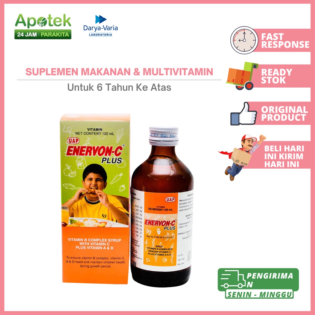 Jual Enervon C Plus Sirup 120ml memelihara kesehatan anak pada masa ...
