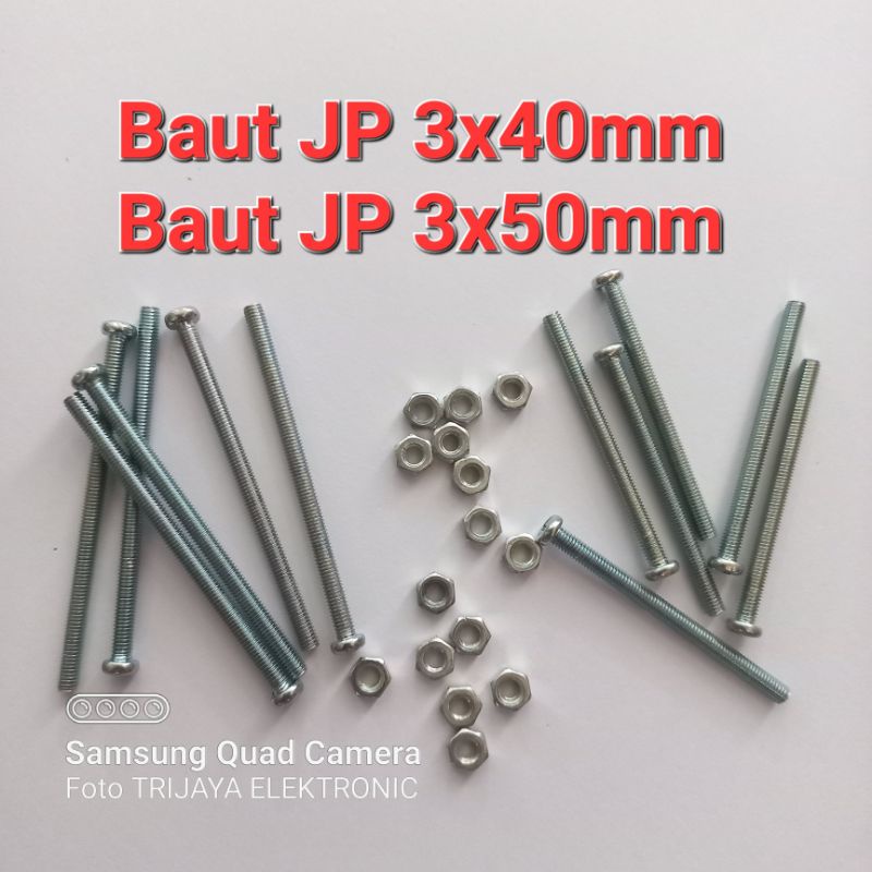 Jual Baut JP 3mm Baut Transistor 3x40mm dan 3x50mm | Shopee Indonesia