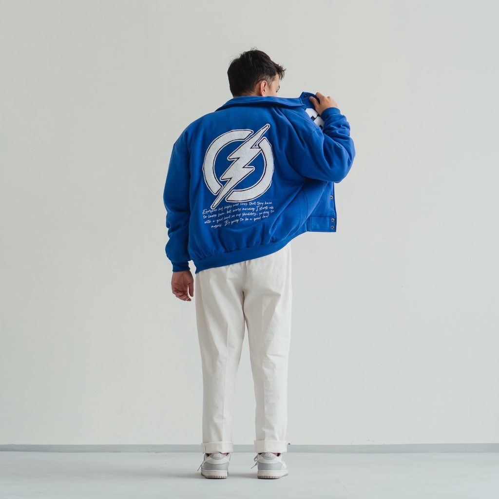 Jual Servabo Varsity Jacket "Light Up Your Day" | Shopee Indonesia