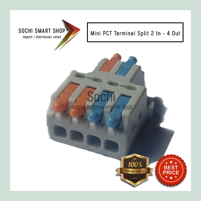 Jual Mini PCT Terminal M42 Split Rainbow - Sambungan Kabel Listrik 2 in ...