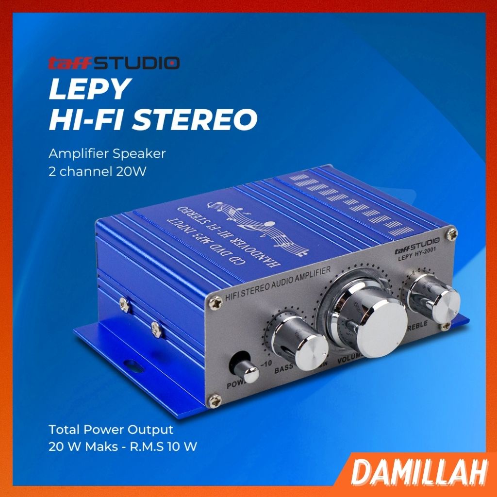Jual Leppy Hi-Fi Stereo Amplifier Speaker 2 Channel 20W Mini Speaker ...