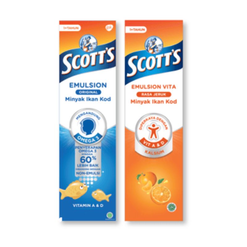 Jual Scotts Emulsion 400ml Vita Suplemen Minyak Ikan Omega 3 ...