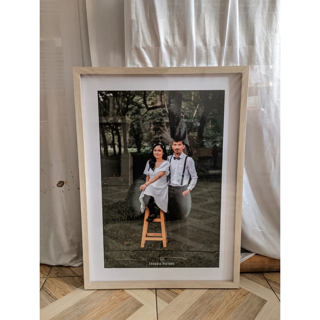 Jual Cetak foto ukuran 40X60 frame bingkai mathe tanpa kaca | Shopee ...