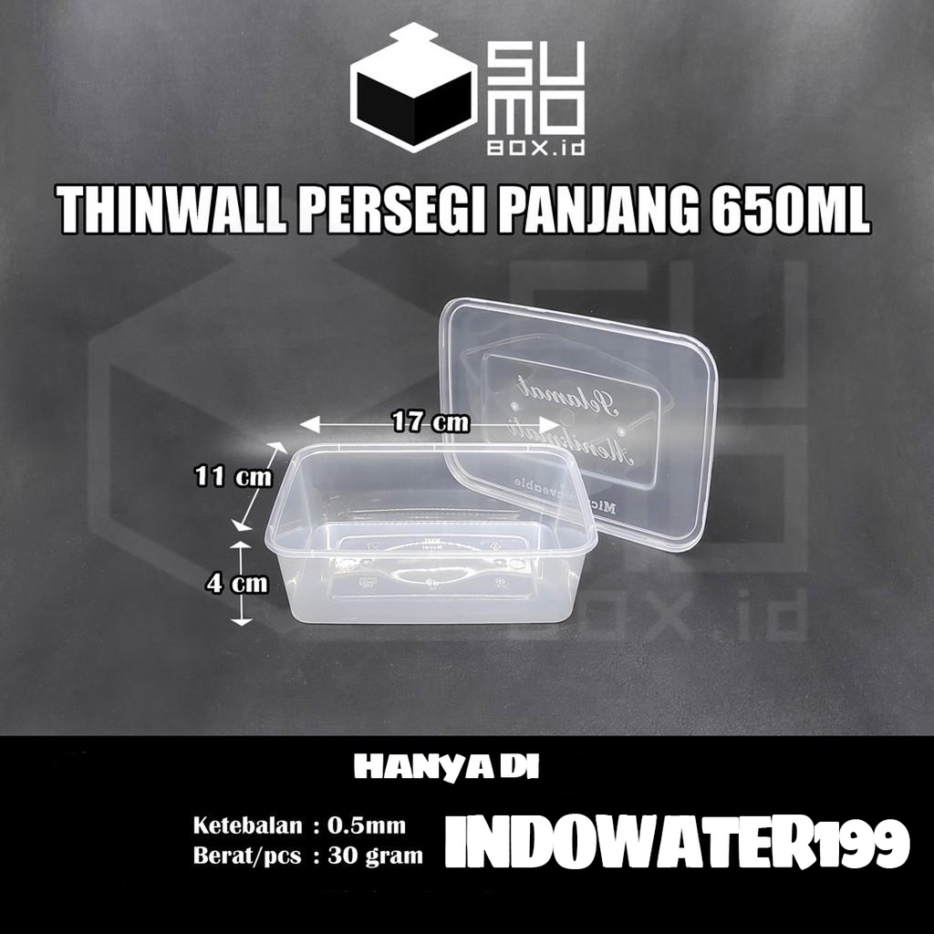 Jual THINWALL 650 ML REC SUMO ISI 25 PCS ( 1 PAX ) | Shopee Indonesia