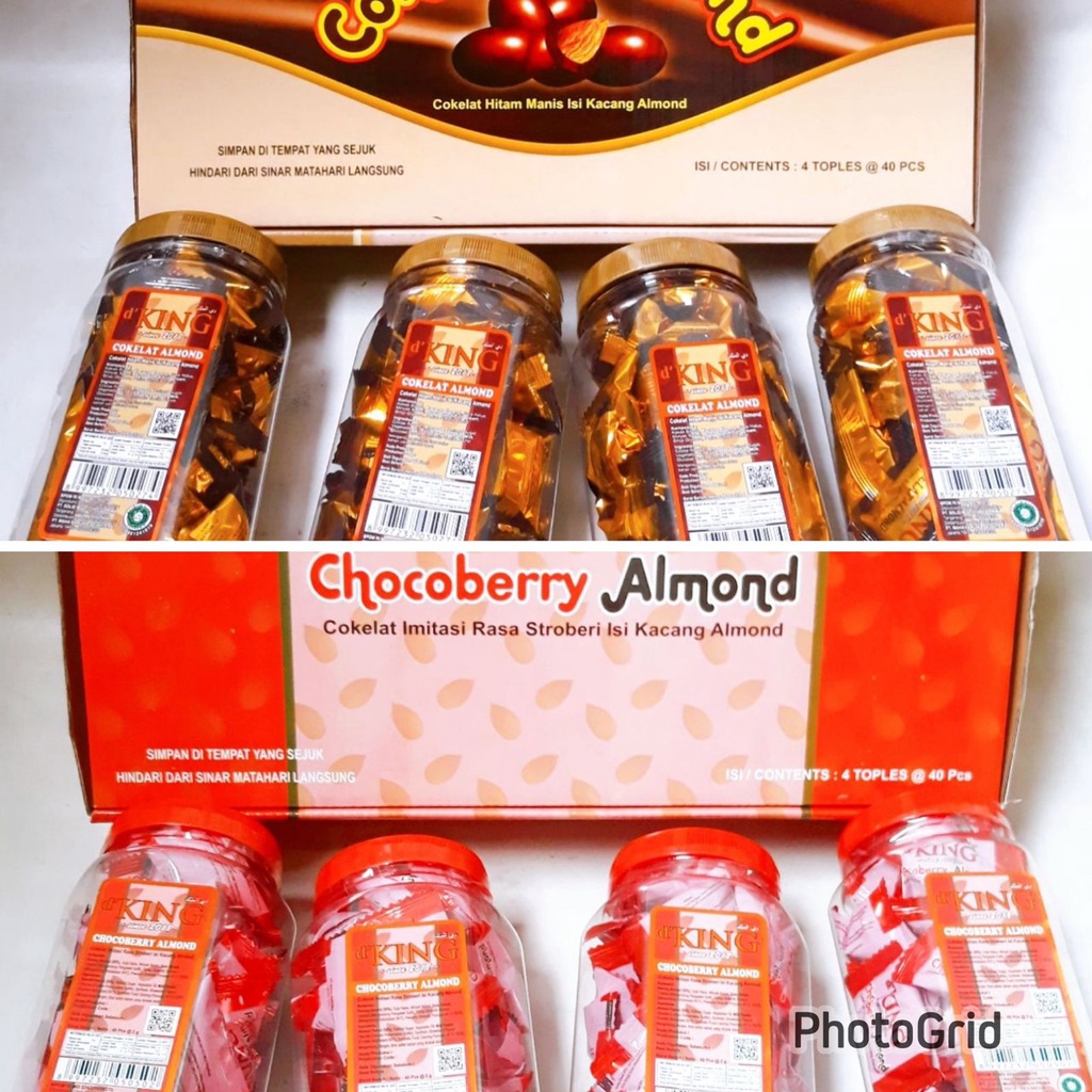 Jual D'KING BONIBOL COKLAT ALMOND KEMASAN 4 TOPLES ( DUS ) -coklat ...