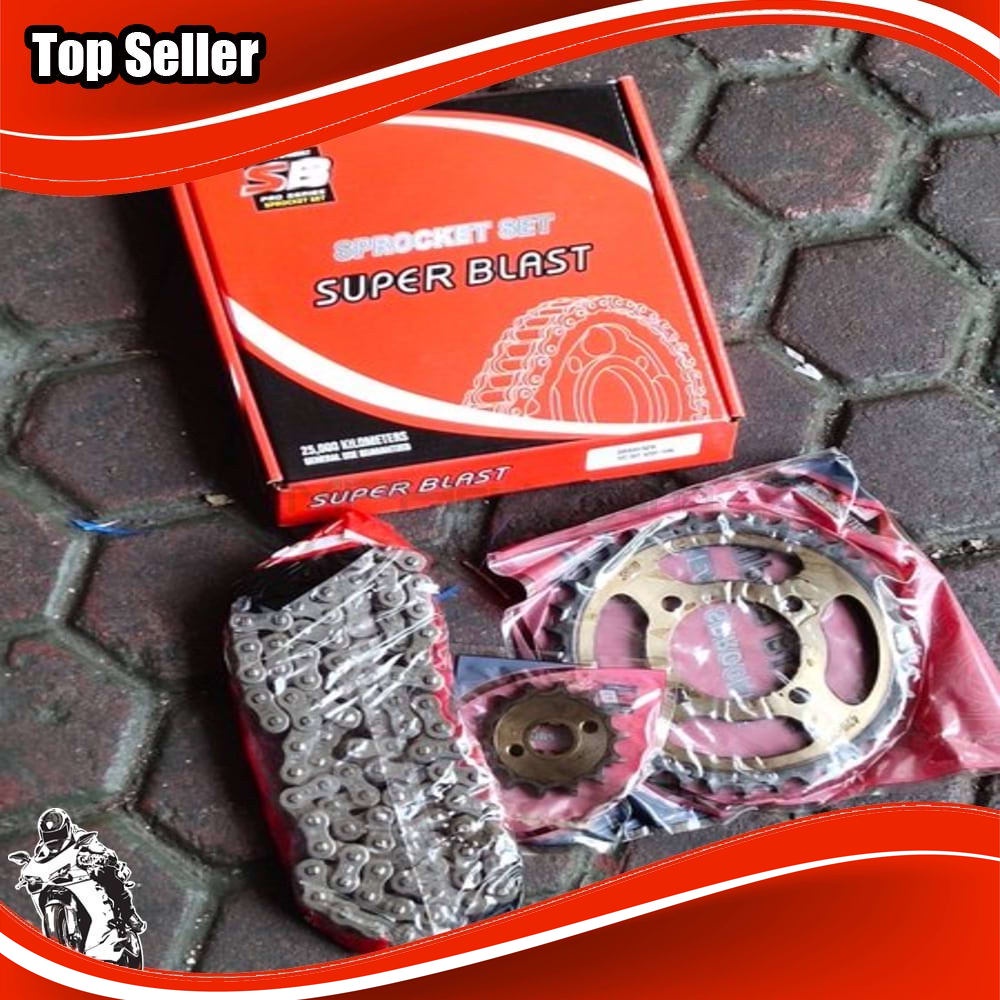 Jual GEAR PAKET BAJA BAKAR DENGAN RANTAI UKURAN 14T 36T 428H 104L ...