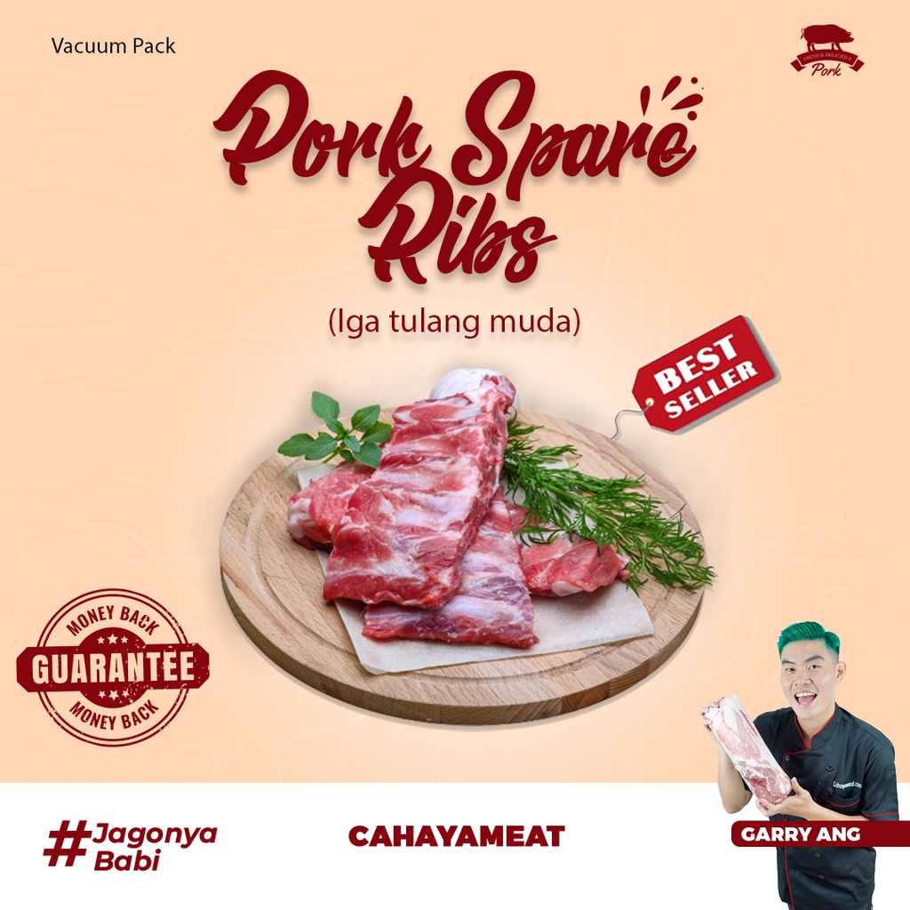 Jual Iga Spesial Babi Tulang Muda Utuh / Pork Spare RIbs Whole | Shopee ...