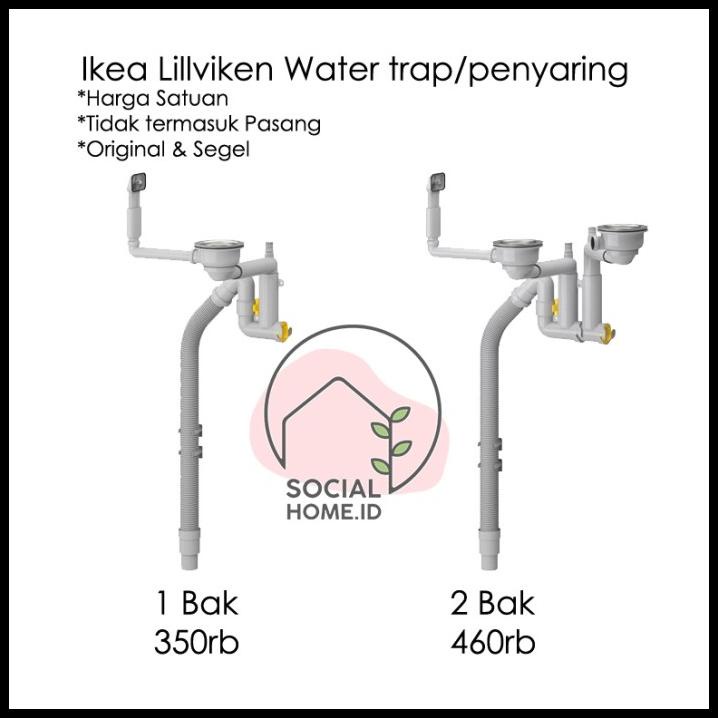 Jual Lillviken - Water Trap/Penyaring Sink Pipa Flexible 1 Atau 2 Bak ...
