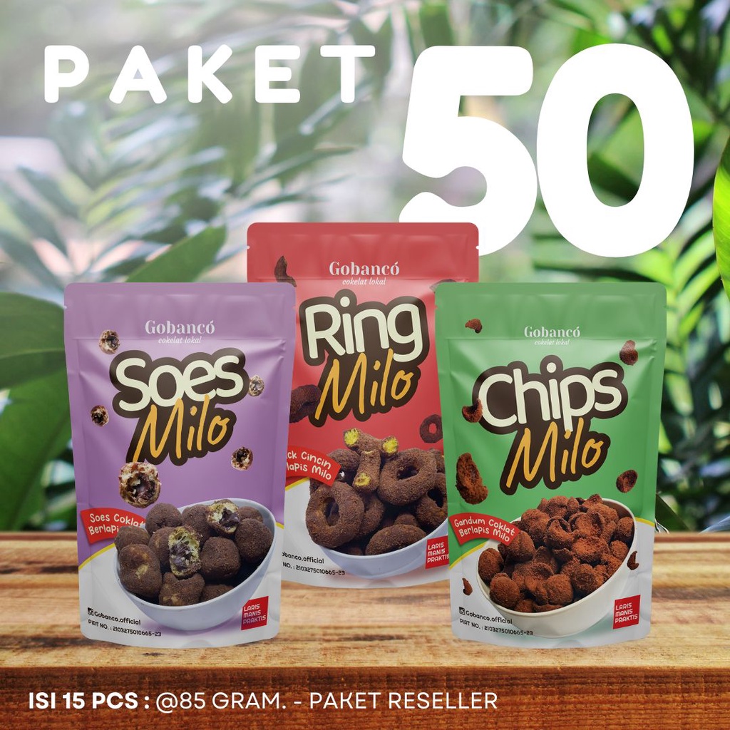 Jual Paket Reseller Cemilan Manis Gobanco Chocolate 50 pcs. | Shopee Indonesia