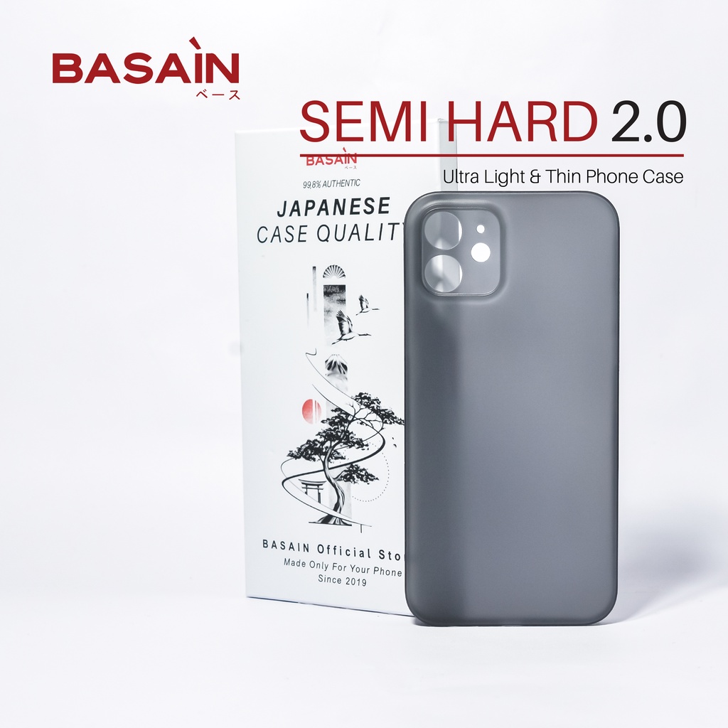 Jual Casing iPhone 12 Mini Semi Hard 2.0 BASAIN Original - Black Matte ...