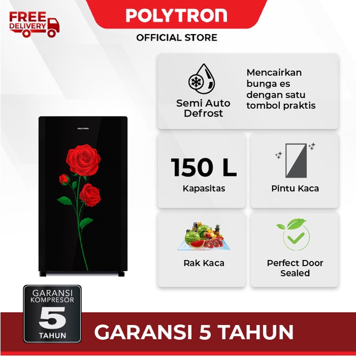 Jual POLYTRON Kulkas 1 Pintu Belleza Varia 150 Liter PRA 15CRX | Shopee ...