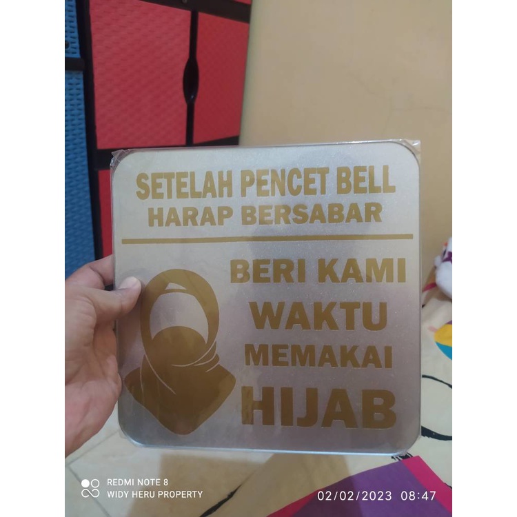 Jual Sign board bell/tanda bell/bacaan bell/setelah pencet bell harap ...