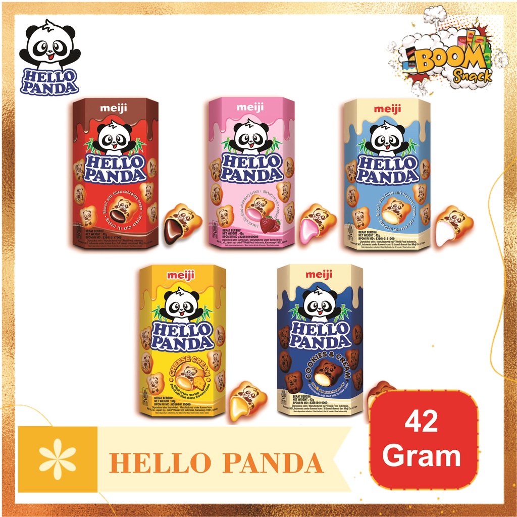 Jual BOX - Hello Panda Biskuit Meiji Kemasan 42gram | Shopee Indonesia