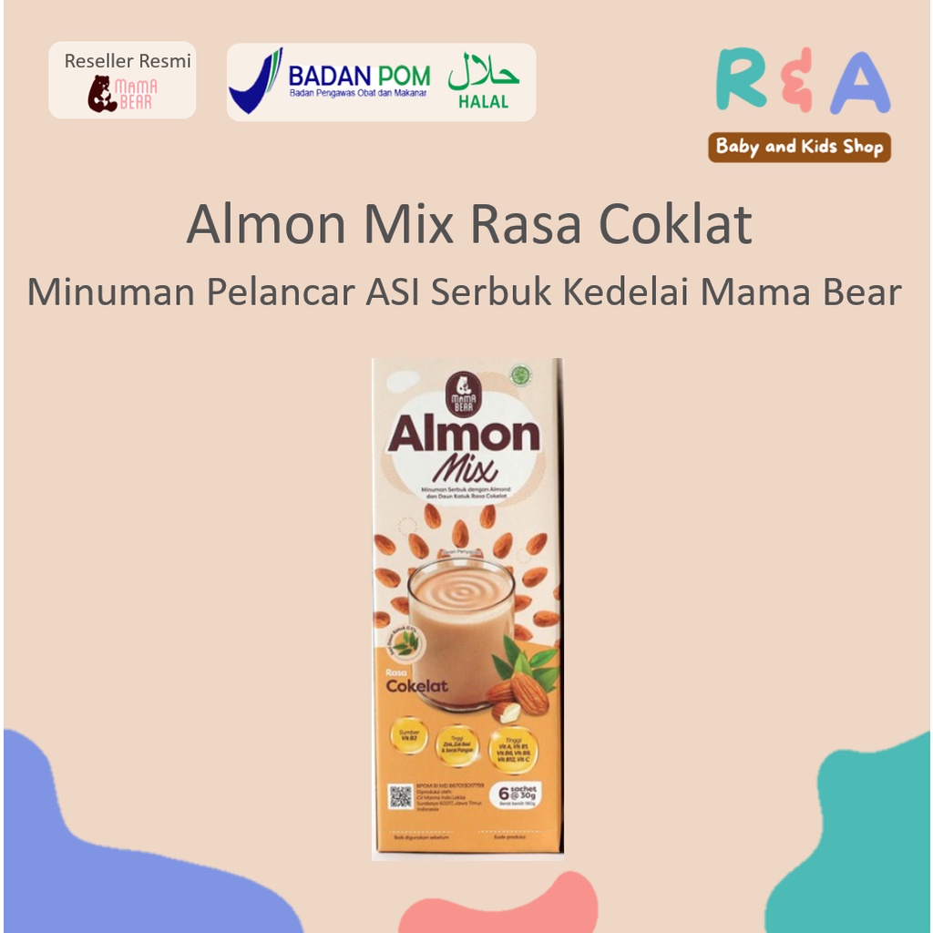 Jual Pelancar Asi Booster Susu Almon Almond Mix Almonmix Mamabear Mama ...