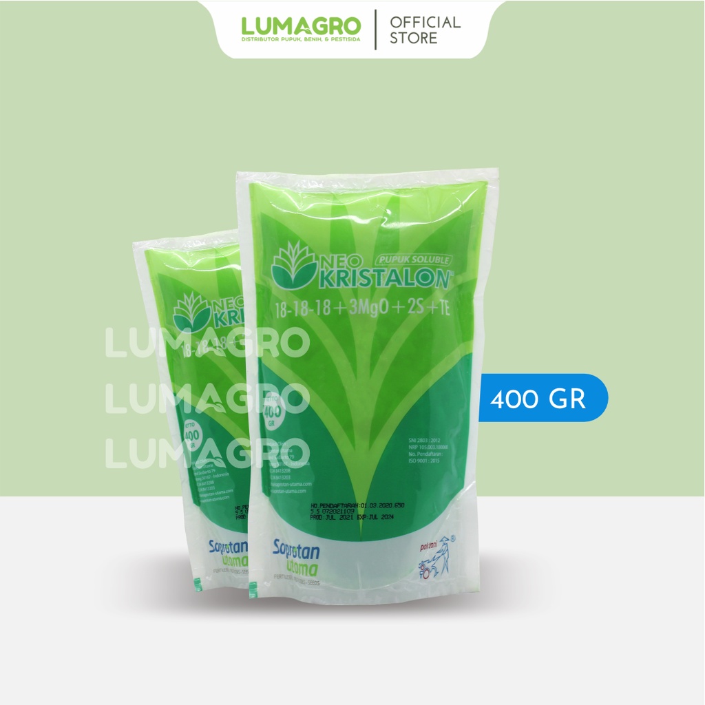 Jual Pupuk Neo Kristalon Hijau 400gr Pertumbuhan Akar Batang Daun ...