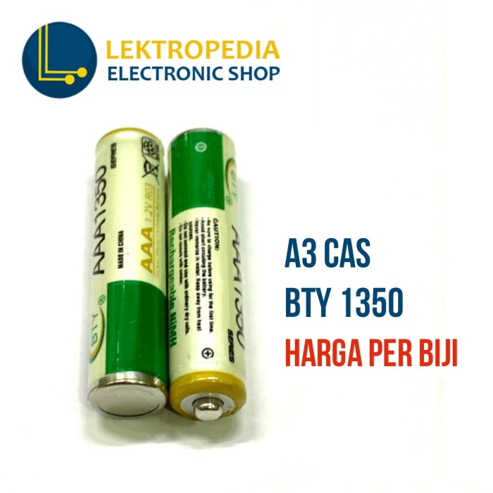 Jual Baterai A3 Cas BTY 1350mAh Batu AAA Rechargeable Battery Remote ...