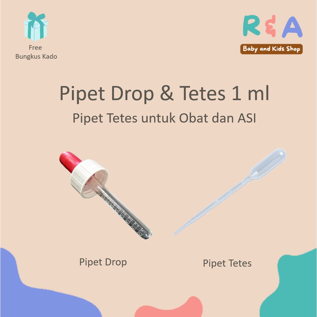 Jual 1 ml Pipet Tetes Pipet Drop Merah Plastik Pipet Tetes Obat dan ASI ...