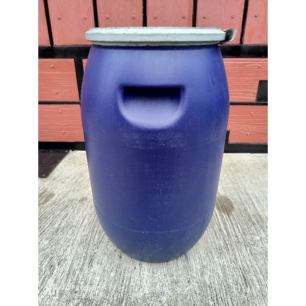 Jual Drum Plastik/Tong Biru ukuran 40Liter BARU full set | Shopee Indonesia