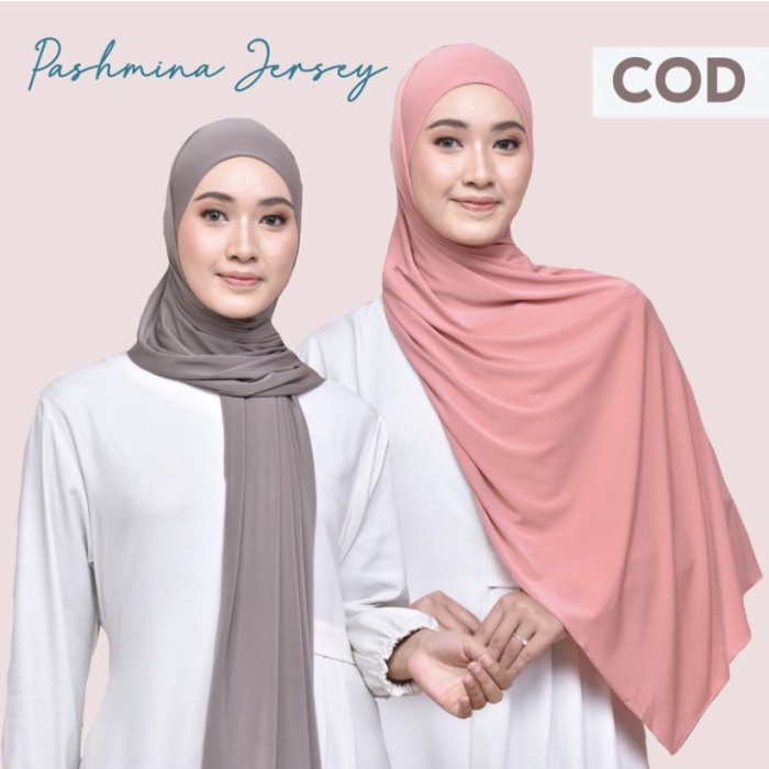 Jual HIJAB PASHMINA KAOS JERSEY PREMIUM / HIJAB PASHMINA JERSEY POLOS ...