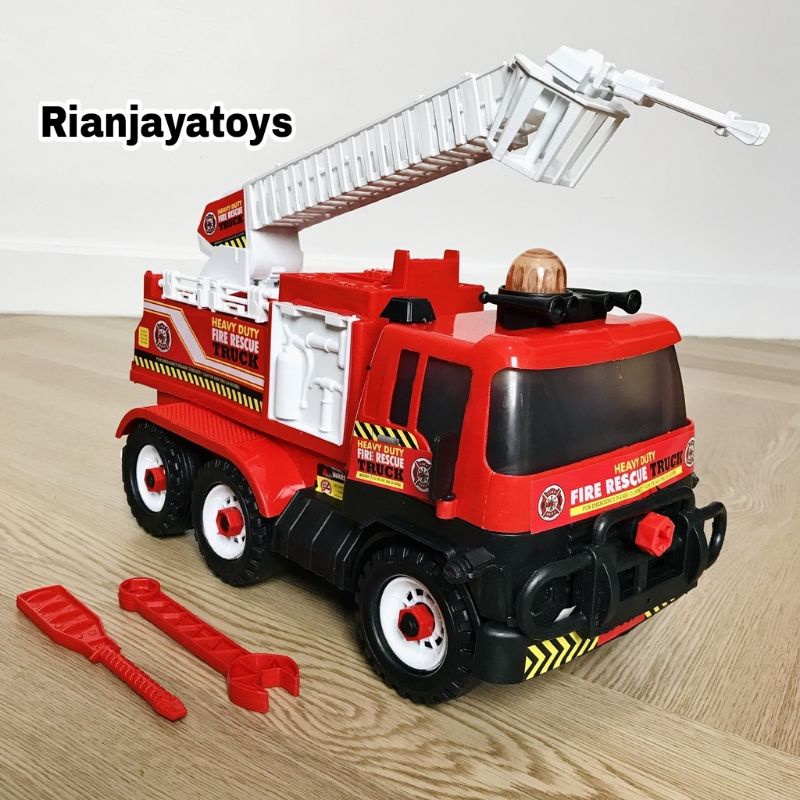 Jual Mainan Mobil Pemadam Kebakaran UKURAN BESAR PullBack Fire Squad ...