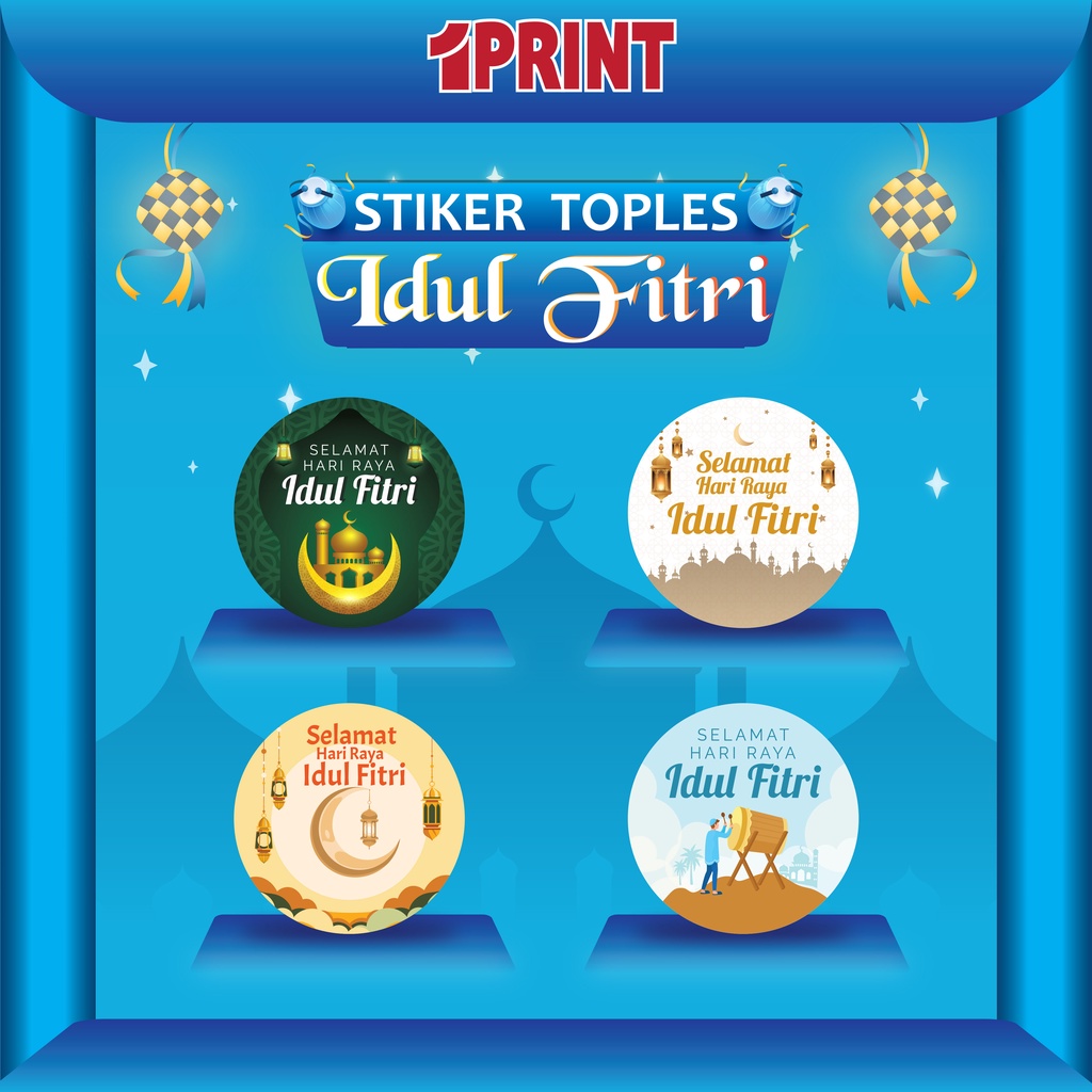 Jual Stiker Toples Lebaran Idul Fitri | Sticker Toples | Sticker Bulat ...