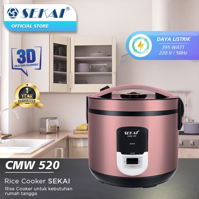 Jual Sekai RIce Cooker 1.8L CMW 520 Magic Com 3 IN 1 | Shopee Indonesia