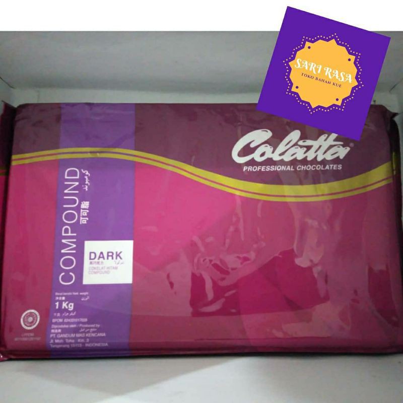 Jual Colatta Coklat Compound 1kg Dark Chocolate Compound 1000gr DCC ...