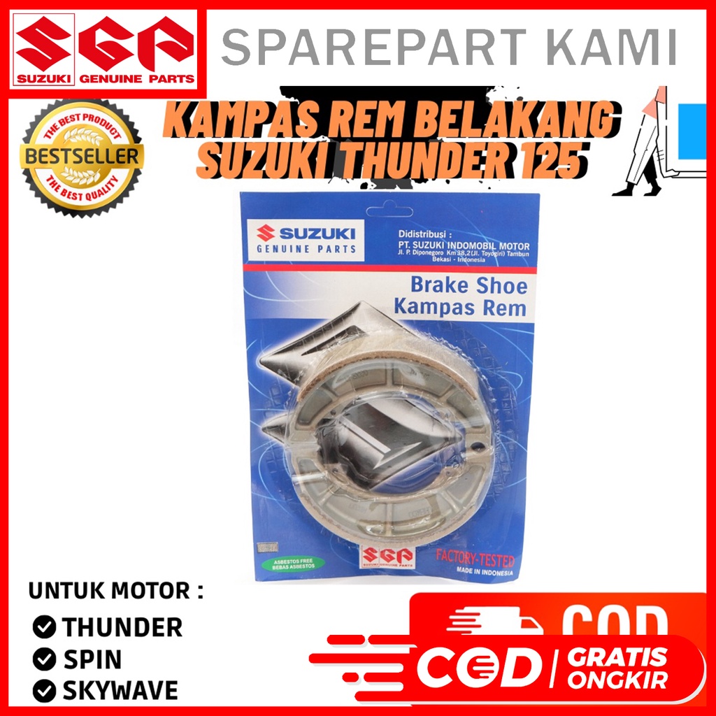 Jual KAMPAS REM BELAKANG TROMOL THUNDER 125 SPIN SKYDRIVE HAYATE & SKYWAVE RGR 150 ...