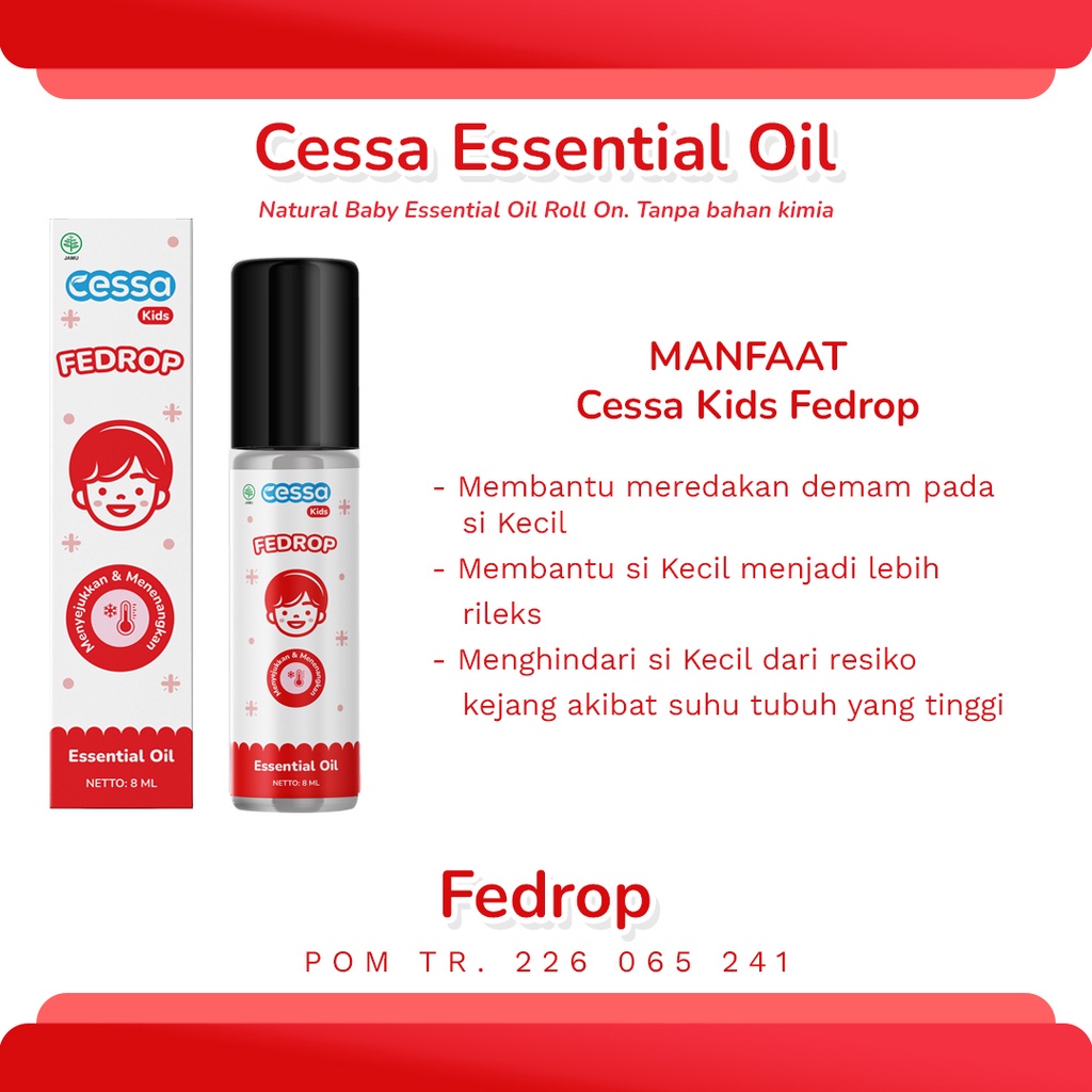 Jual Cessa baby oil cessa kids ( 0-2 Tahun ) FEVER DROP Cessa essential ...