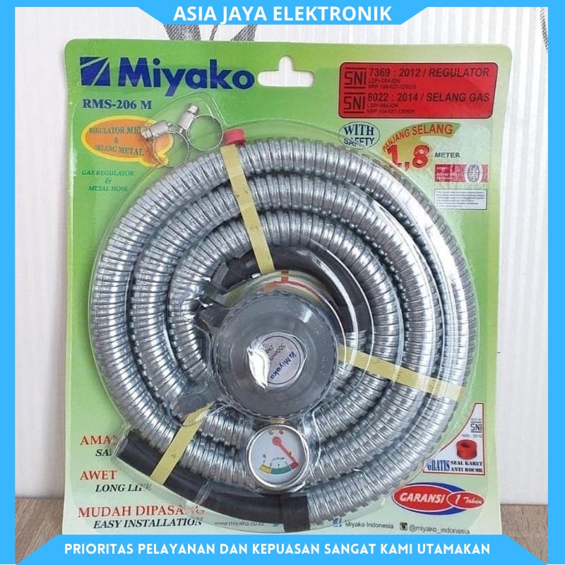 Jual Miyako RMS-206M Paket Selang Regulator Gas + Meter | Shopee Indonesia