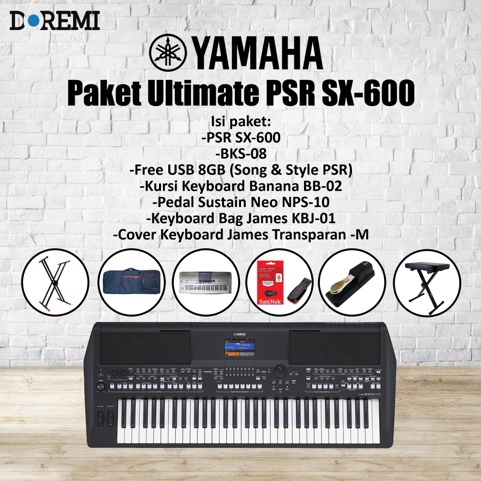 Jual Paket Ultimate Keyboard Yamaha PSR SX600 / PSR SX-600 / PSR SX 600 ...