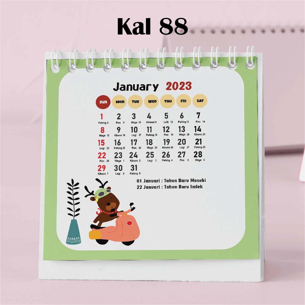 Jual Artomaringi Kalender Mini 2024 / Kalender Meja 2024 Custom KAL88 ...