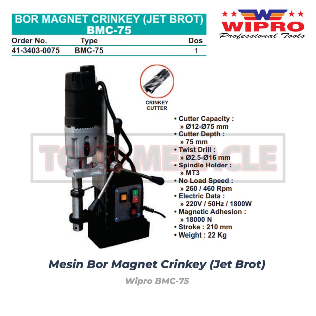 Jual Wipro Bor Magnet Crinkey Jet Broach BMC-75 (Jet Brot BMC75 ...