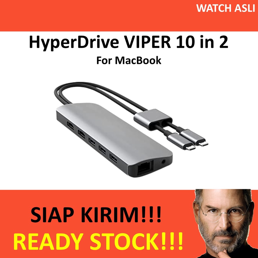 Jual HyperDrive VIPER 10 in 2 MacBook Pro Air M2 2022 Support DUAL MONITOR | Shopee Indonesia