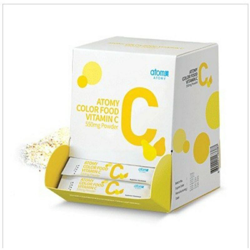 Jual atom atomy color food vitamin C 550mg powder ( 90 sachet ) Korea ...