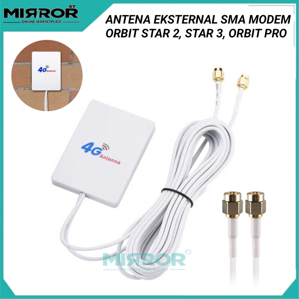 Jual Antena Eksterna 3G 4G LTE Connector SMA 28dBi Modem Huawei, Bolt ...