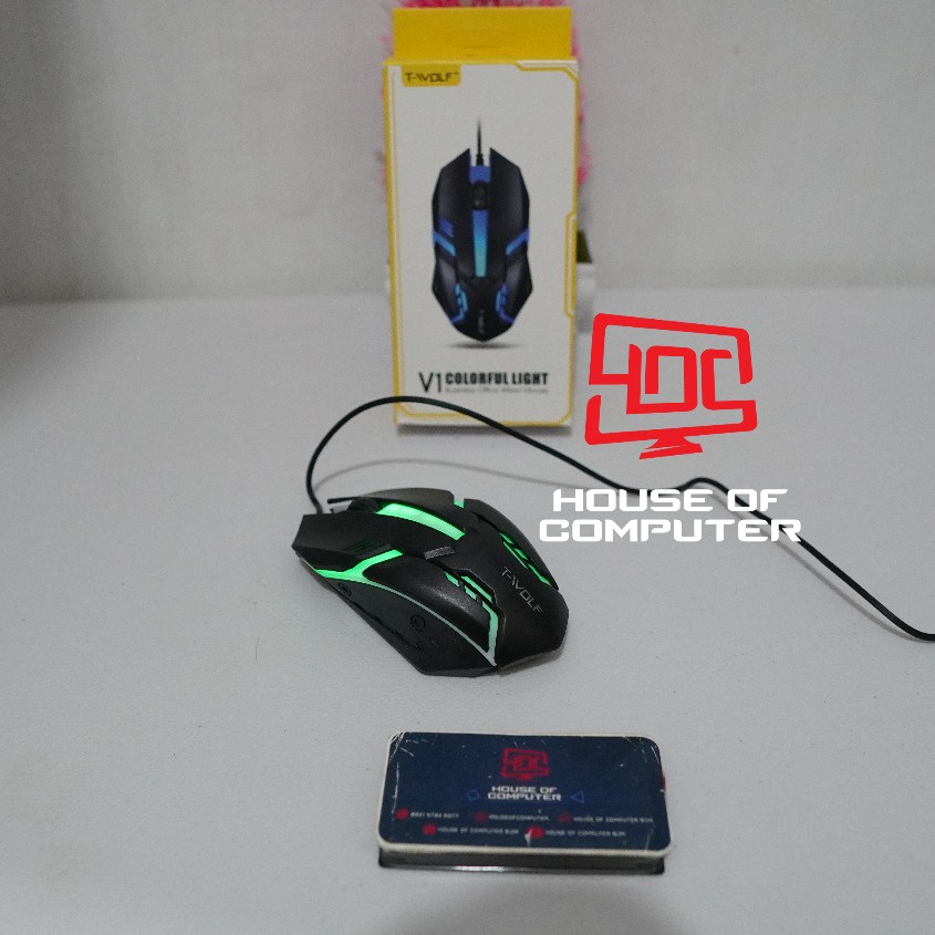 Jual Mouse Gaming usb T-wolf V1 7 LAMPU LED | Shopee Indonesia