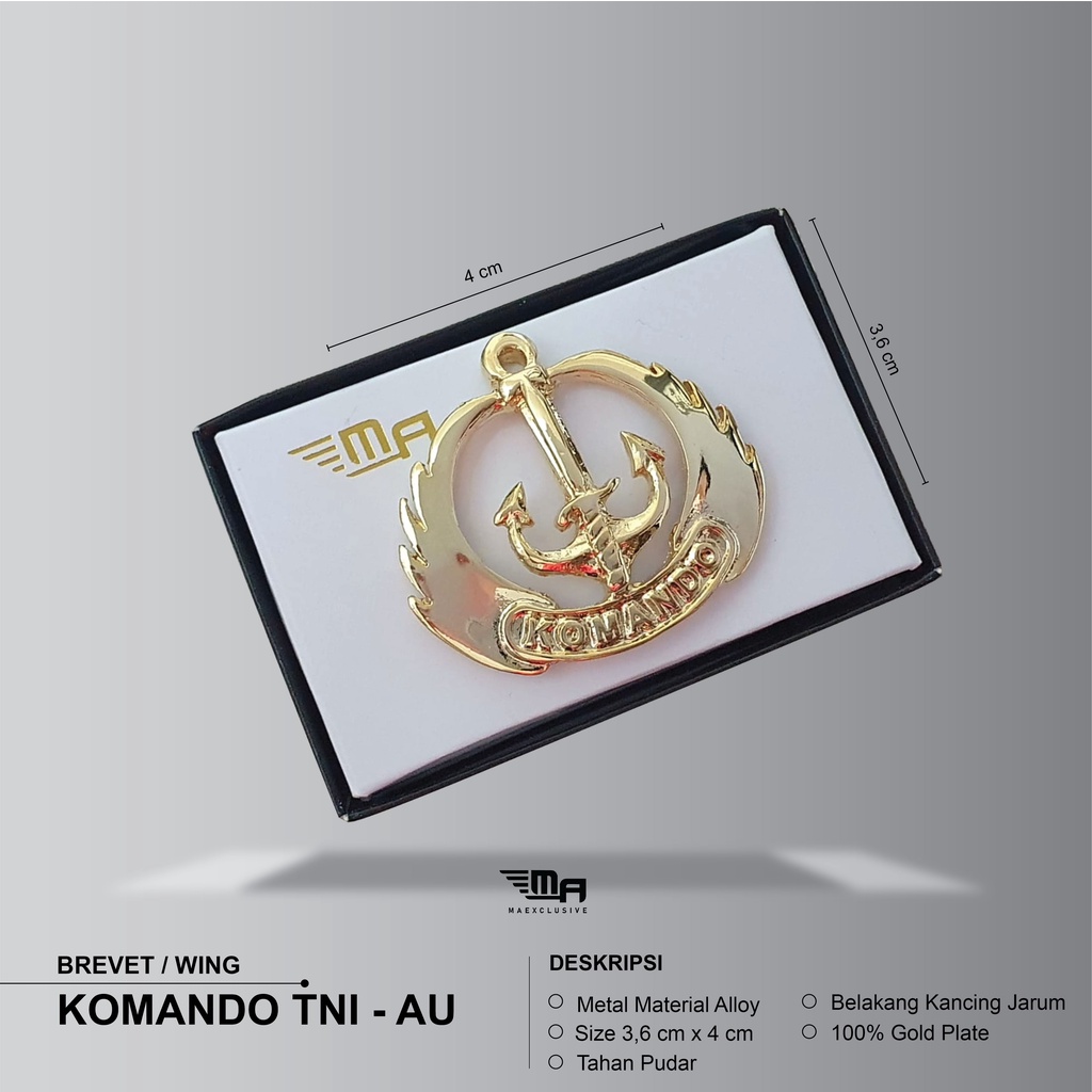 Jual WING KOMANDO TNI AU PDH BRIVET BREVET PIN KOMANDO AU | Shopee ...