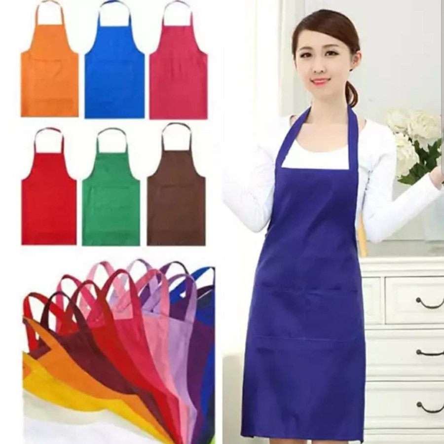 Jual Apron Celemek Anti Air Anti Minyak Waterproof Bahan kulit sintetis ...