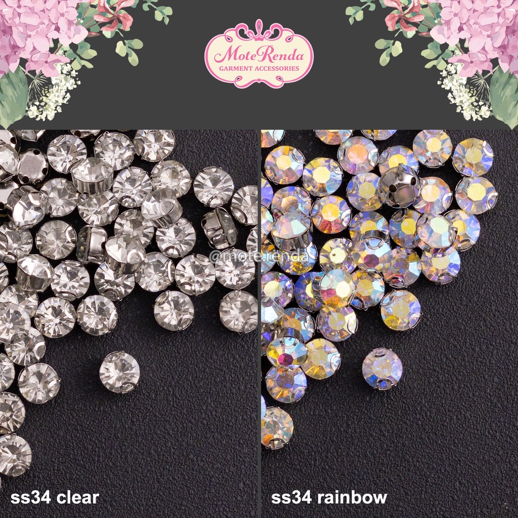 Jual Diamond cangkang payet jahit Orient ss34, kode 3XOR | Shopee Indonesia