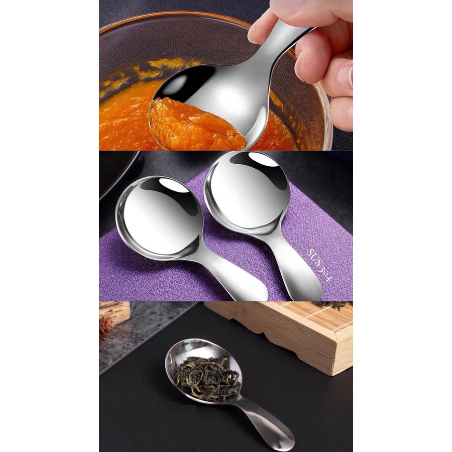 Jual DORA SPOON SENDOK BULAT KECIL STAINLESS 304 SENDOK KOPI | Shopee ...