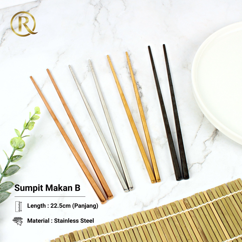 Jual Sumpit Persegi Stainless Steel Korea Tebal 22cm | Shopee Indonesia