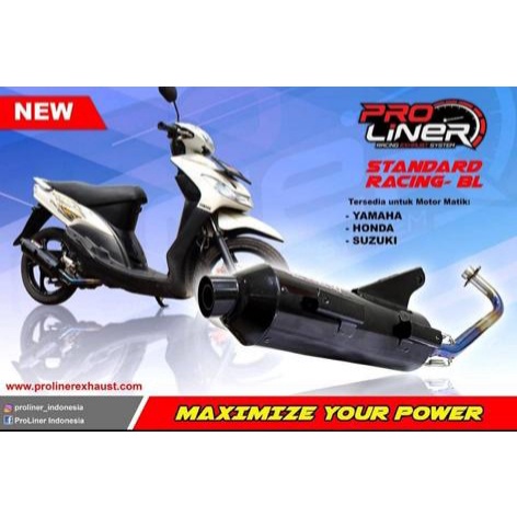 Jual ( PROLINER ) KNALPOT STANDART RACING / TSUKIGI LEHERAN STAINLESS ...