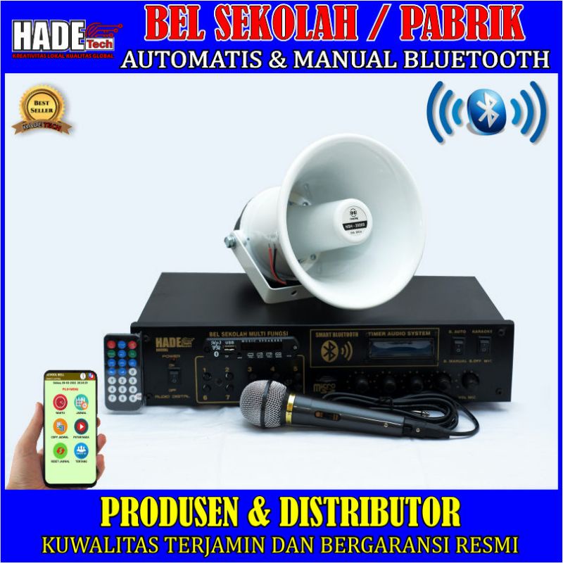 Jual Bel sekolah / pabrik otomatis setting android 150 Watt lengkap satu set, Bell sekolah, Bell ...