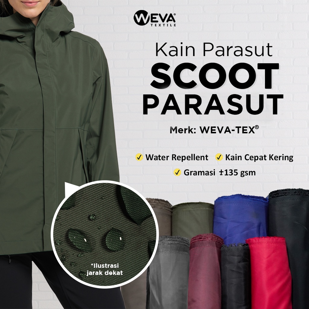 Jual Bahan Kain Jaket Scott Parasut Kain Jaket Waterproof Halus Murah ...