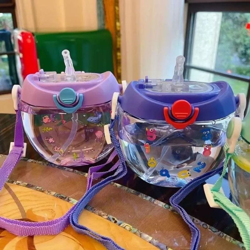 Jual BPA FREE 2555 BOTOL MINUM DONAT TANDUK PLUS TALI 400 ML | Shopee Indonesia