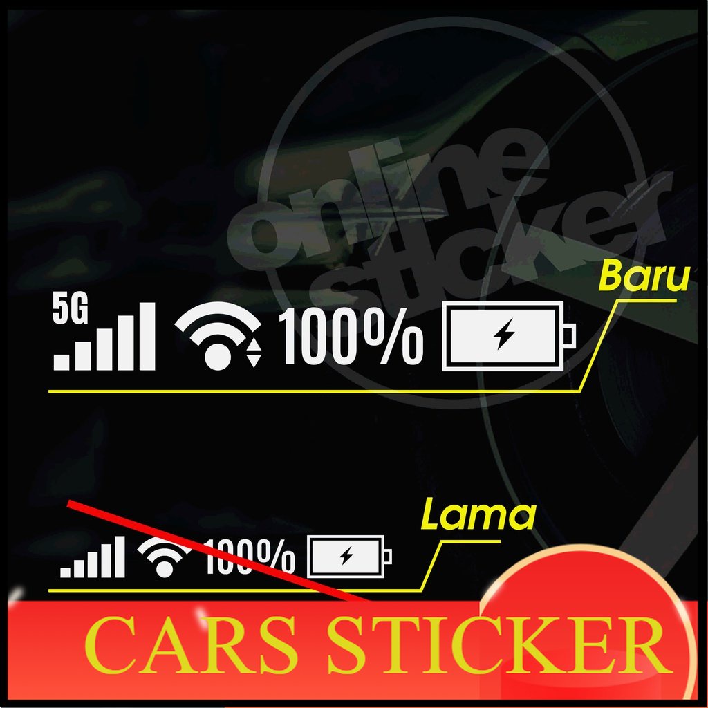 Jual Sticker Viral Menampilkan Baterai Wifi Sinyal HP Phone Viral ...