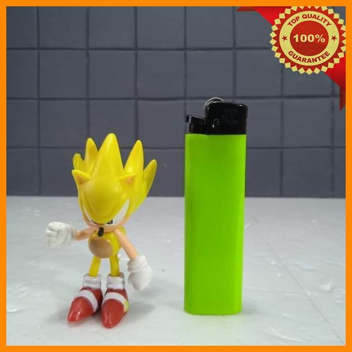 Jual (BAL) mini static figure gold sonic the hedgehog tinggi sekitar 3 ...