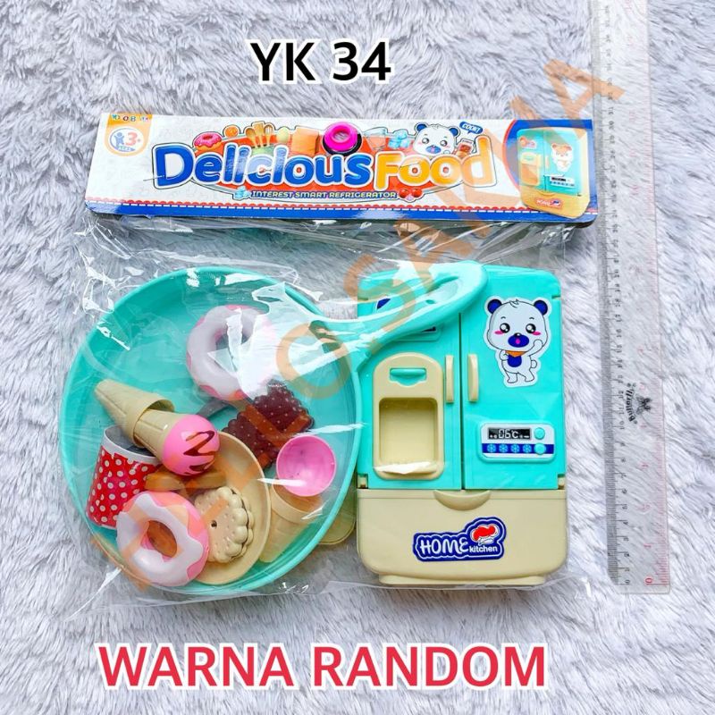 Jual MAINAN YK 34 DELICIOUS FOOD KULKAS & TEFLON TEPLON FRYPAN ...