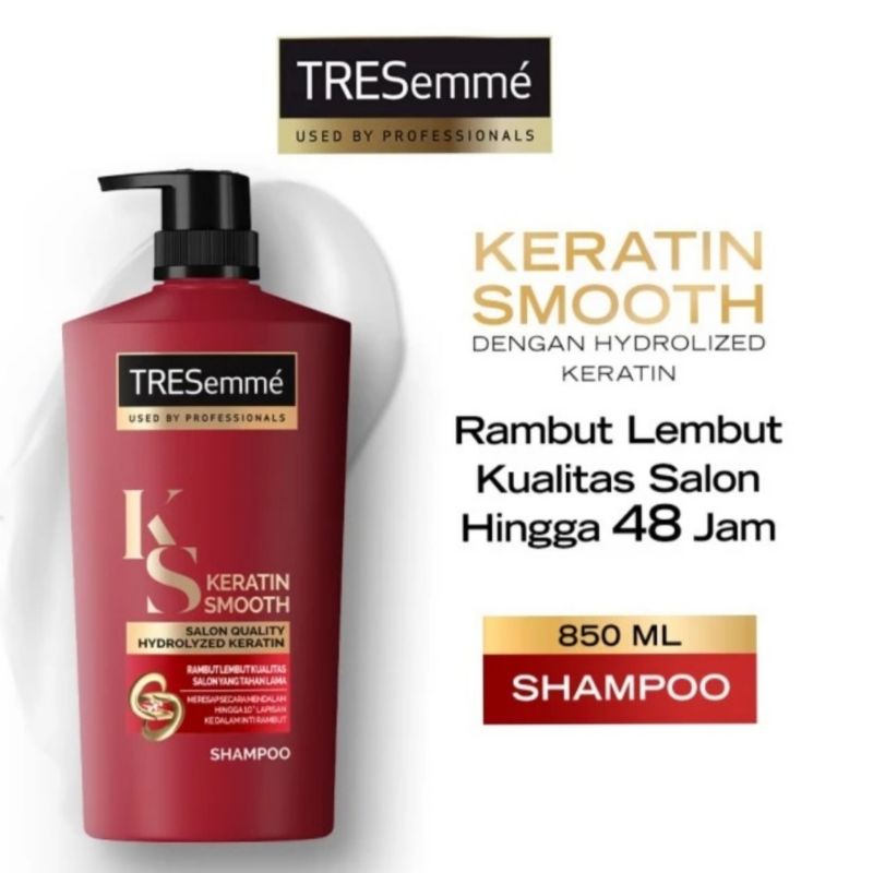 Jual Tresemme Keratin Smooth Shampoo 170ml 850ml Shopee Indonesia